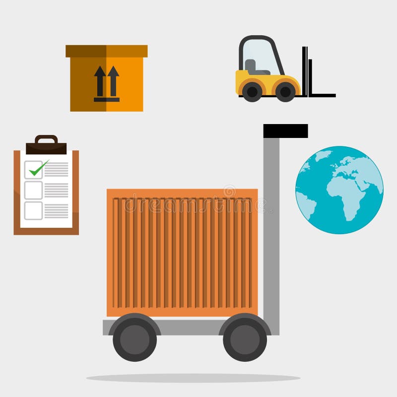 Service logistique illustration de vecteur. Illustration du cargaison ...