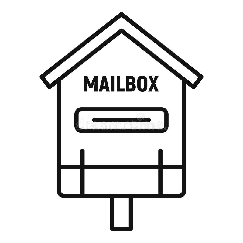 Service Mailbox Icon, Outline Style Stock Vector - Illustration of ...