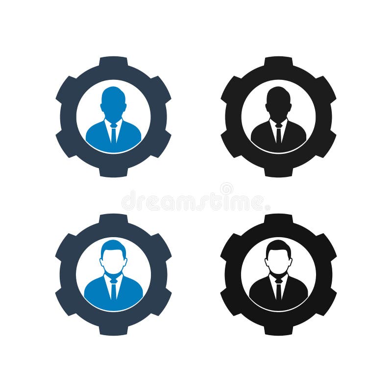 Service Man Icon Set. stock vector. Illustration of icon - 199684635
