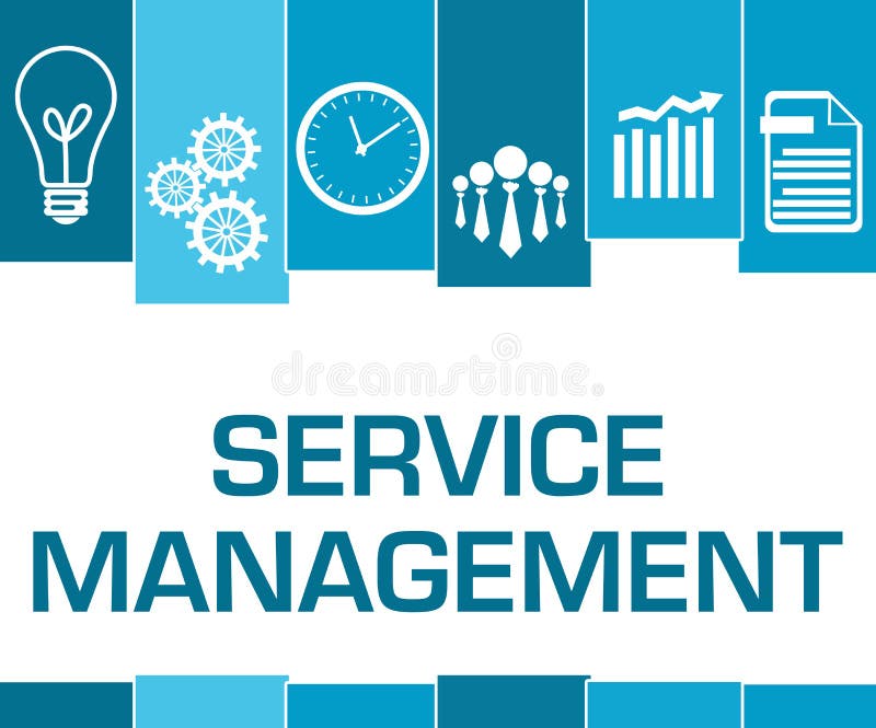 Service Management Blue Stripes Symbols Stock Illustration ...