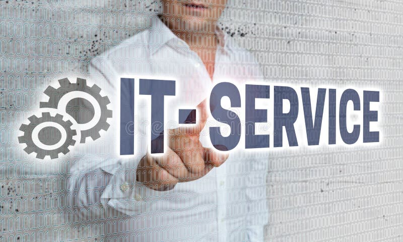 It Service with Matrix and Businessman Concept Stock Image - Image of ...