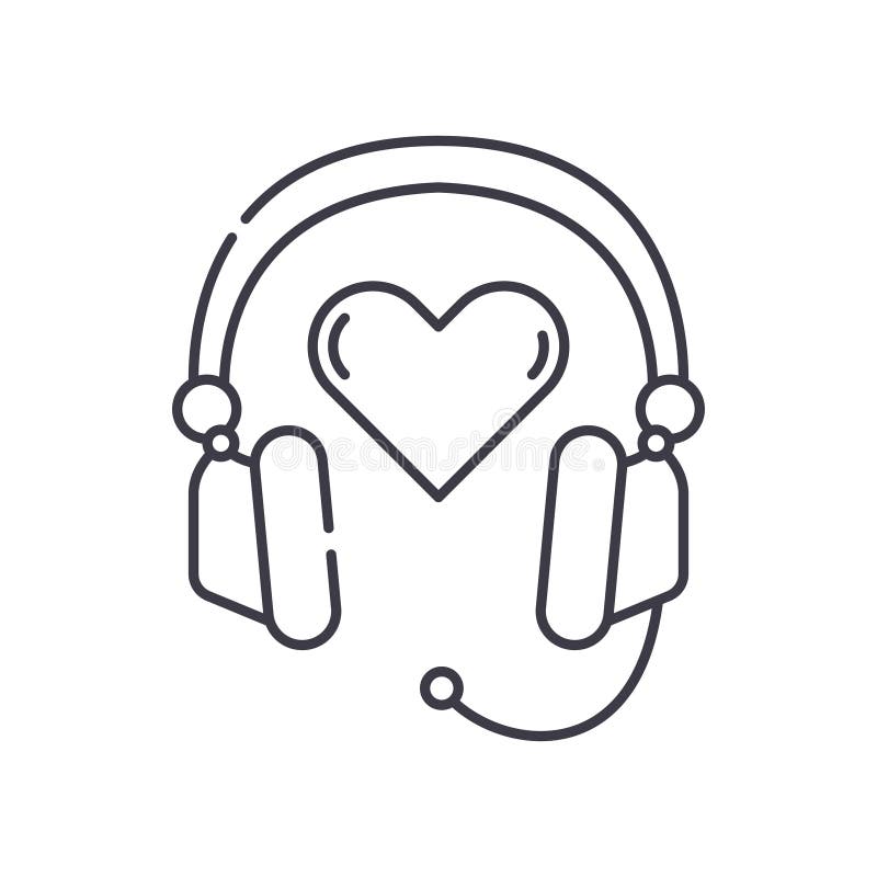 Service Mind Concept Icon, Linear Isolated Illustration, Thin Line ...