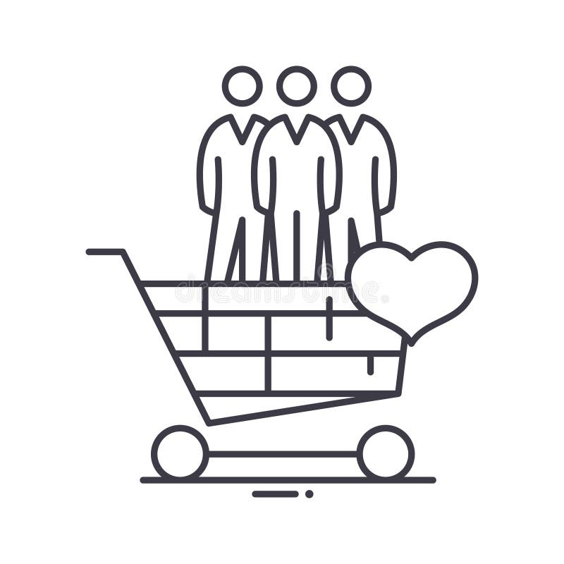 Service Mind Icon, Linear Isolated Illustration, Thin Line Vector, Web ...