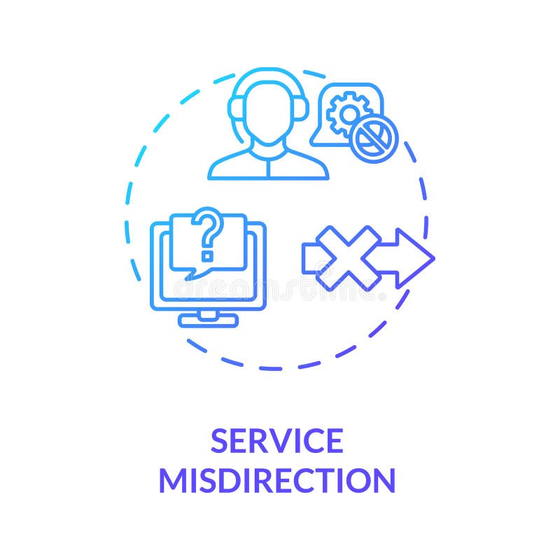 Service Misdirection Concept Icon Stock Vector - Illustration of ...