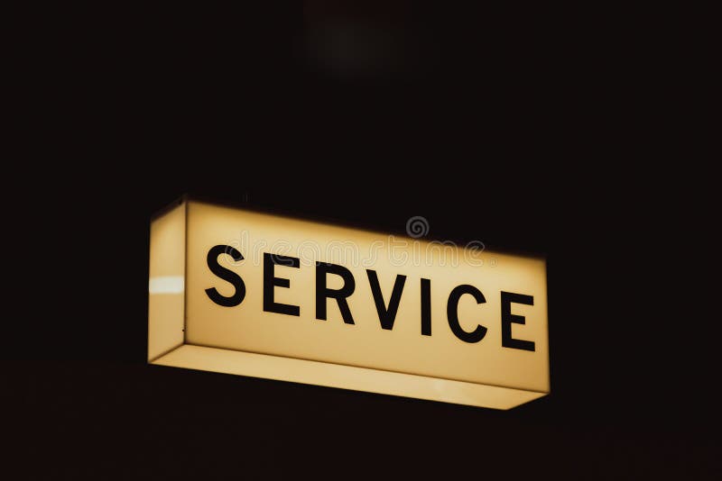 Service neon sign stock photo. Image of accountant, business - 251925136