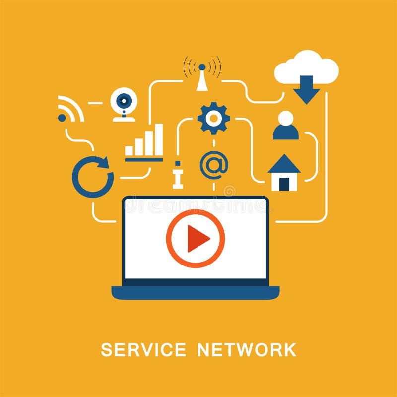 Service network vector stock vector. Illustration of abstract - 71493074