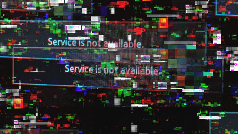 Service is Not Available Message on Tv Screen Stock Photo - Image of ...