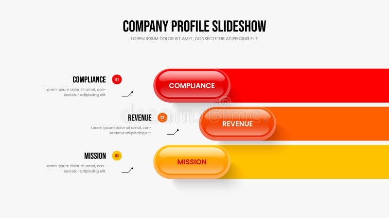 Visual Briefing 3 Step Infographic Slideshow Design Stock Vector ...