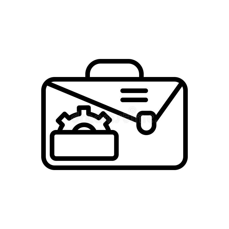 Black Line Icon for Service, Portfolio and Creative Stock Vector ...