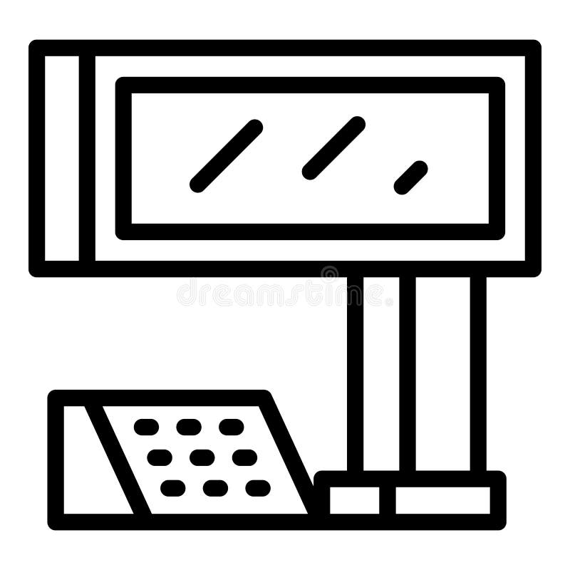 Service Pos Terminal Icon Outline Vector. Store Supermarket Stock ...