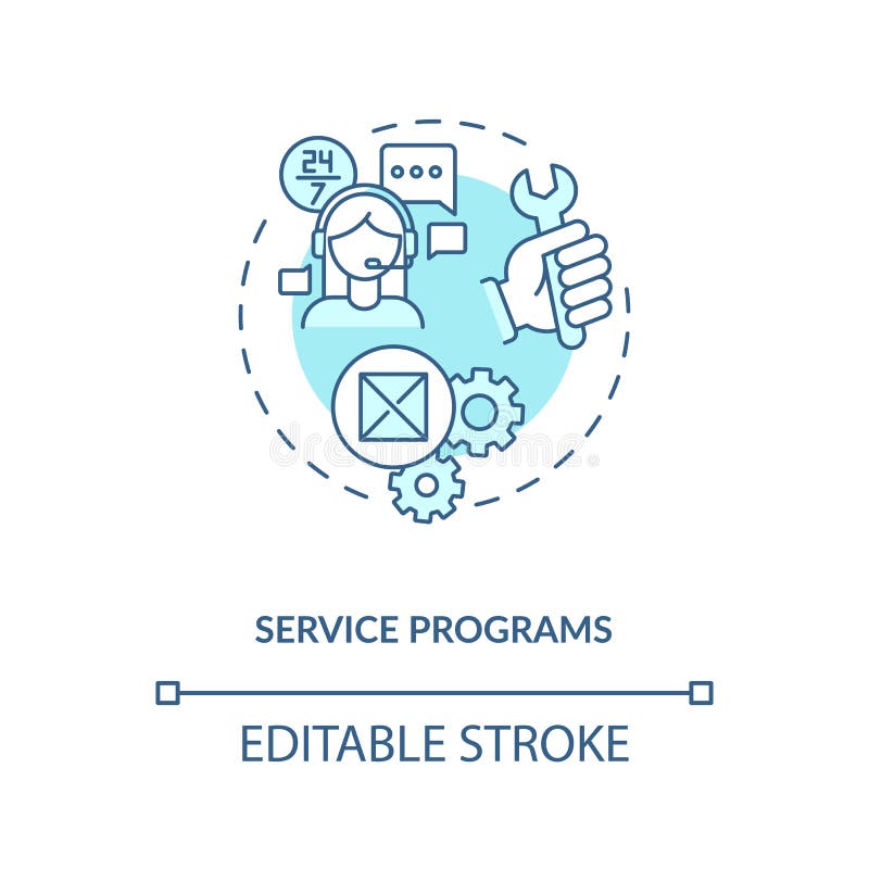 Service Program Optimization Concept Icon Stock Vector - Illustration ...