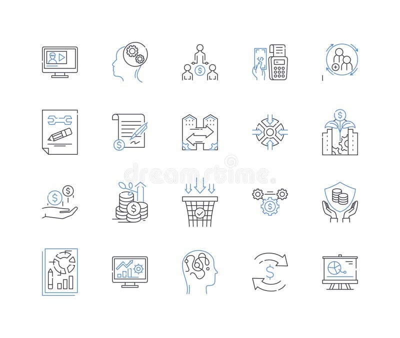 Service Provider Line Icons Collection. Reliable, Professional ...