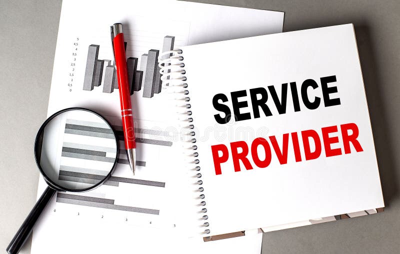 SERVICE PROVIDER Text Written on Notebook with Chart Stock Photo ...