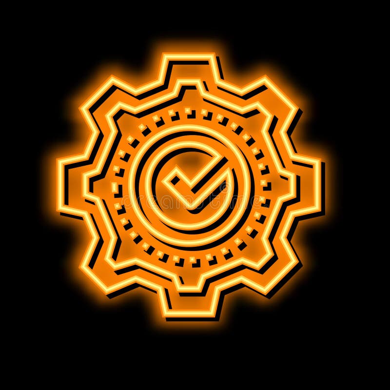 Service Quality Neon Glow Icon Illustration Stock Vector - Illustration ...