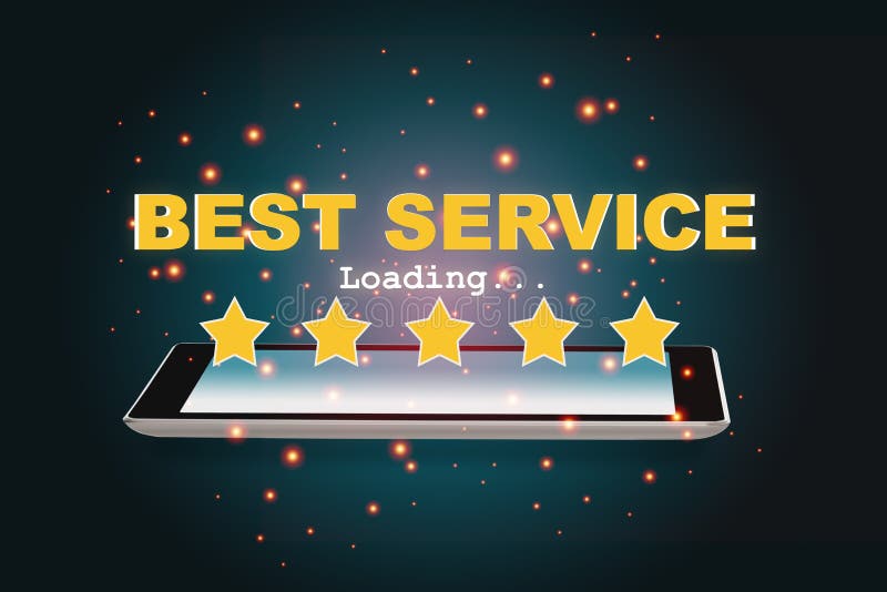 Best Service Loading on Smartphone on Abstract Background Stock Image ...