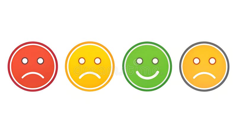 Service Rating with Smiley and Sad Faces Stock Photo - Image of service ...