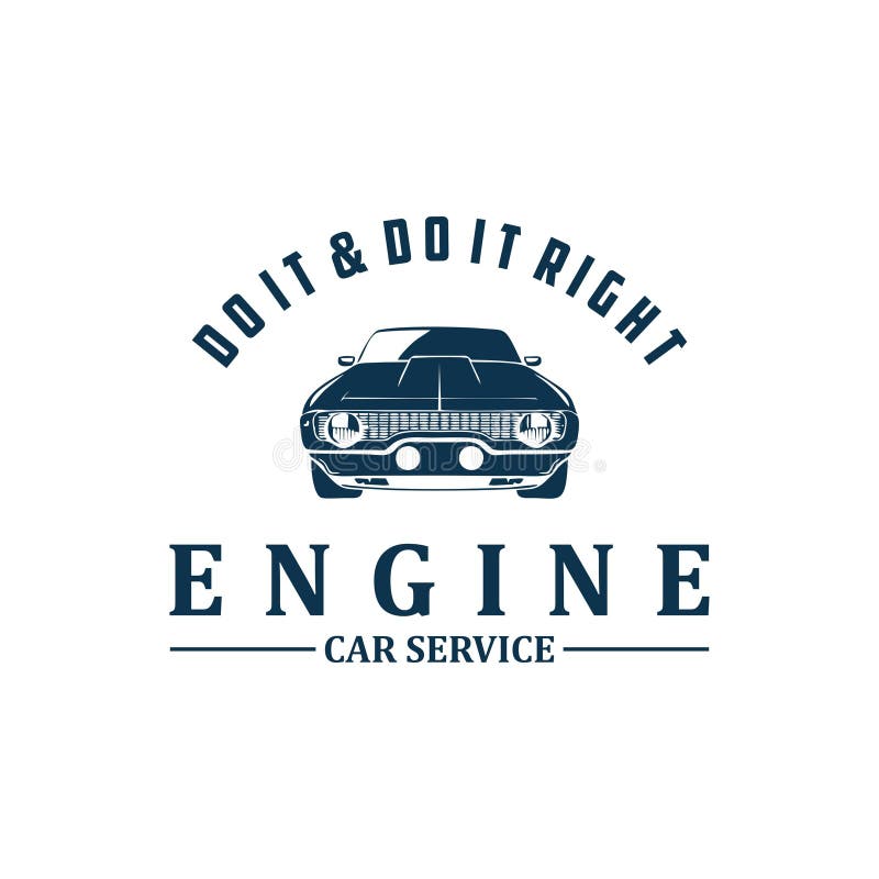Service and Repair Engine Car Logo Vector Stock Vector - Illustration ...