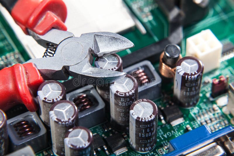 Service Repair and Maintenance of Electronic Stock Image - Image of ...