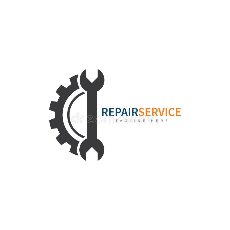 Service Repair Tools Logo Template Vector Stock Vector - Illustration ...