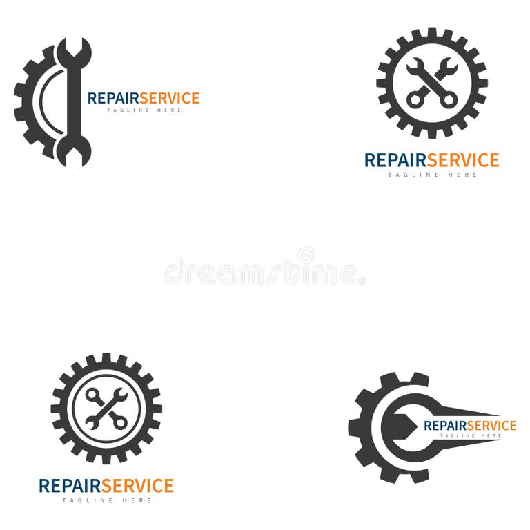 Service Repair Tools Logo Template Vector Stock Vector - Illustration ...
