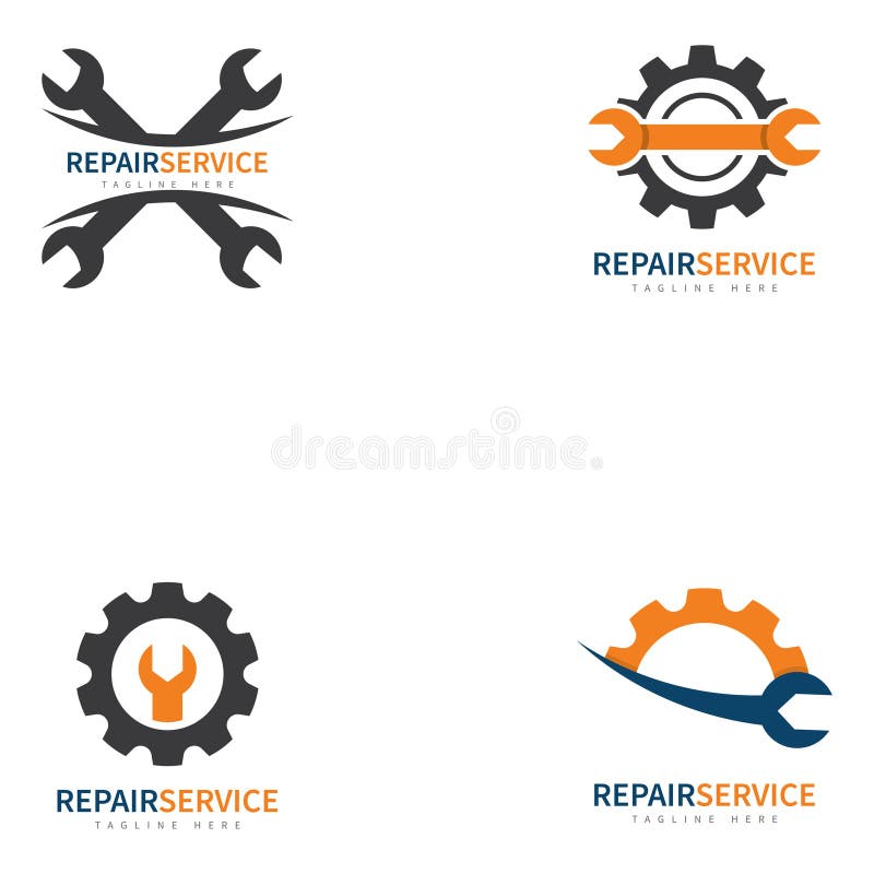 Service Repair Tools Logo Template Vector Stock Illustration ...