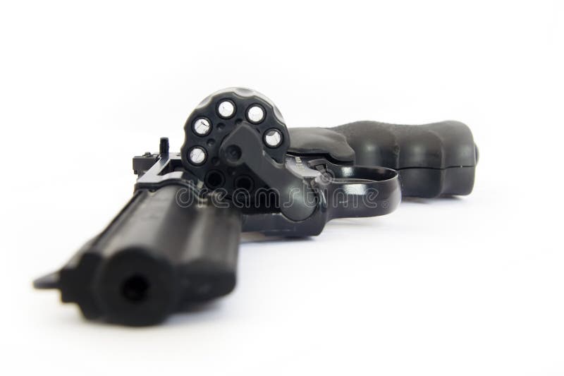 Service Revolver With Open Barrel Stock Photo - Image of gang, safety ...