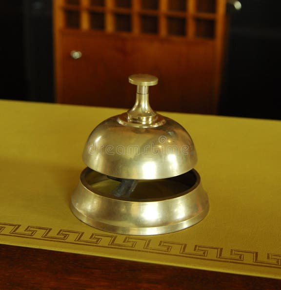 Service Ring Bell on a Hotel Desk Stock Photo - Image of service ...
