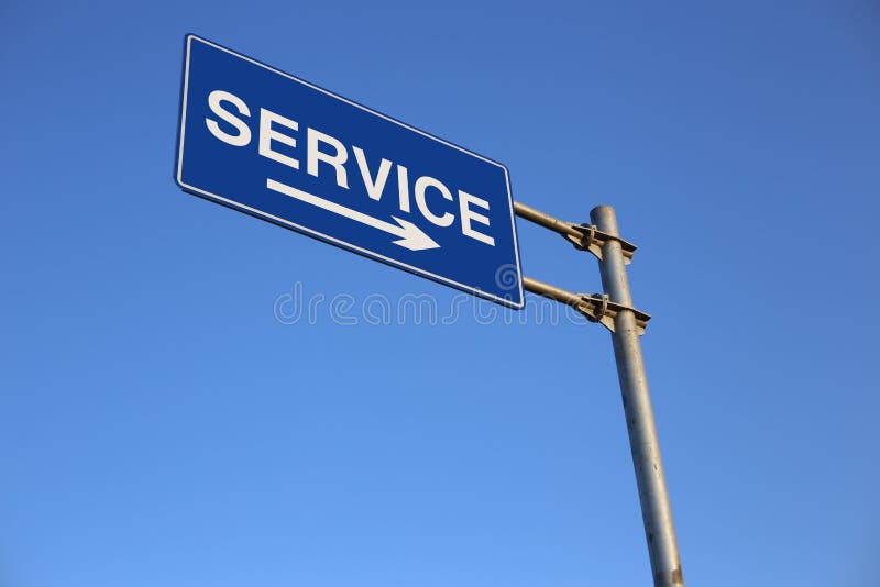 Service road sign stock photo. Image of street, background - 55584408