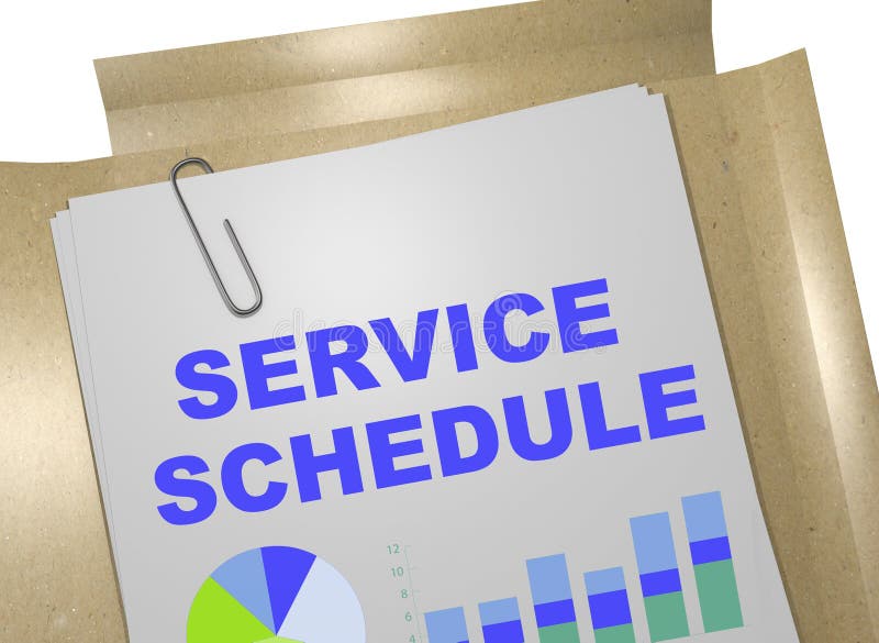 Service Schedule - Maintenance Concept Stock Illustration ...