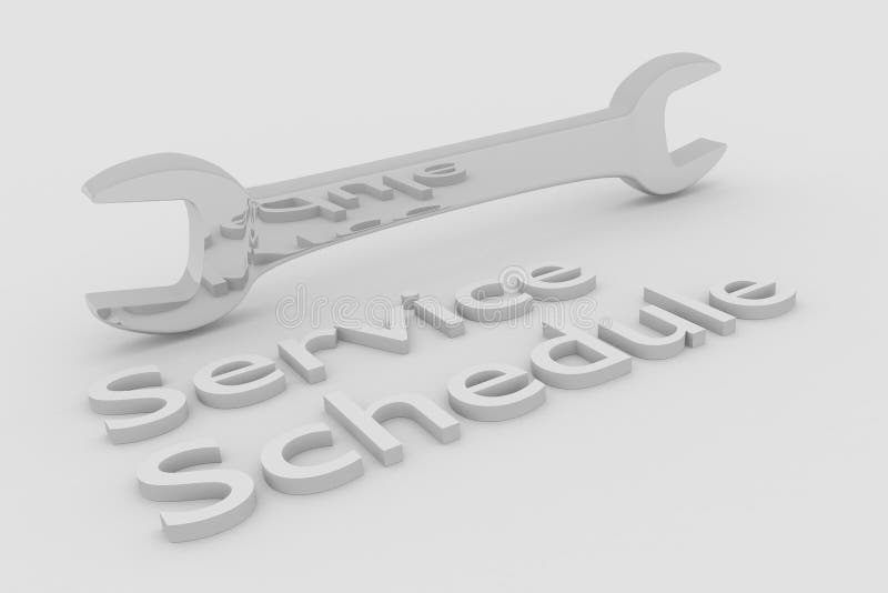 Service Schedule - Maintenance Concept Stock Illustration ...