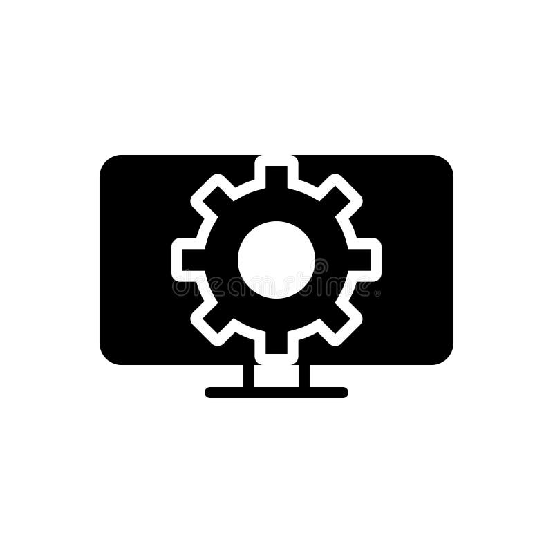 Black Solid Icon for Service Setting, Development and Web Stock Vector ...