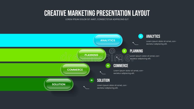 Service Showcase 4 Step Diagram Presentation Design Stock Vector ...