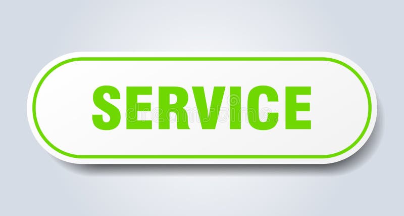 Service Sign. Rounded Isolated Button. White Sticker Stock Vector ...