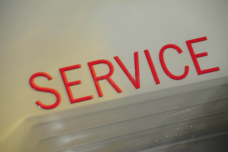 Service sign on a wall stock photo. Image of provider - 187014740