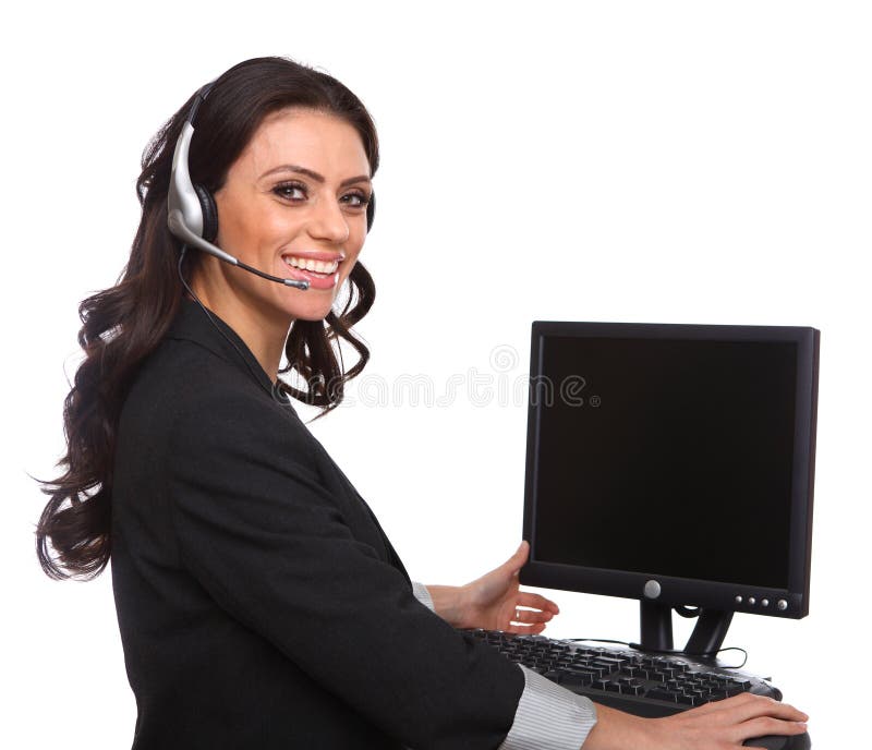 Smiling Customer Service Rep Stock Image - Image of customer, phone ...