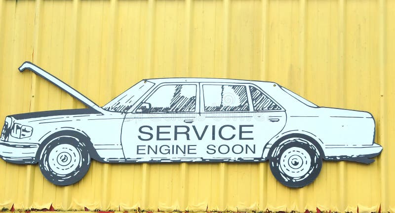 Service soon sign. stock photo. Image of auto, sign, checkup - 4187386