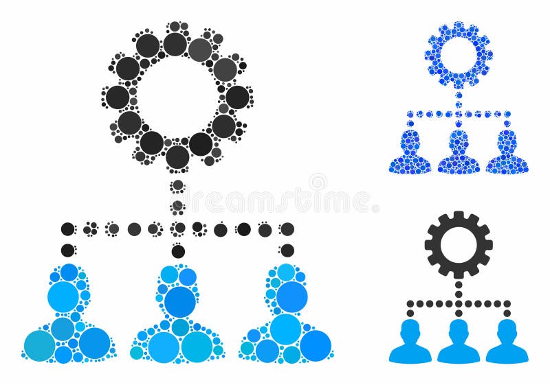 Service Staff Composition Icon of Round Dots Stock Illustration ...