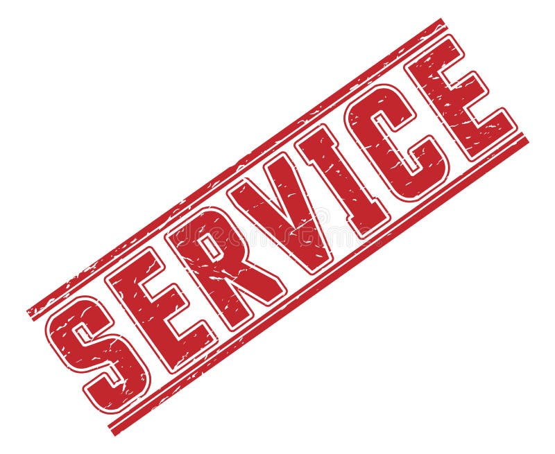 Service Stamp. Grunge Style with Scuffed Edges Stock Vector ...