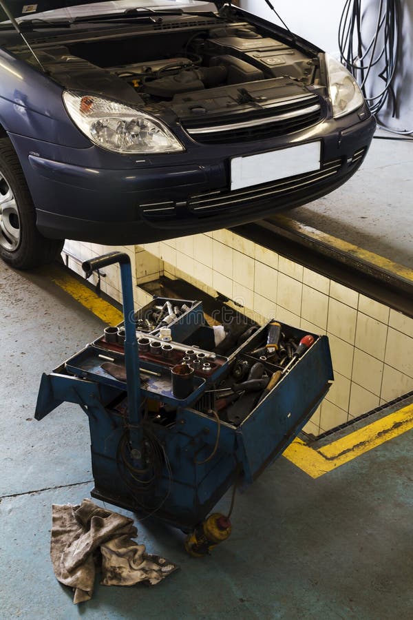 Service station stock image. Image of hoods, inspection - 54720045