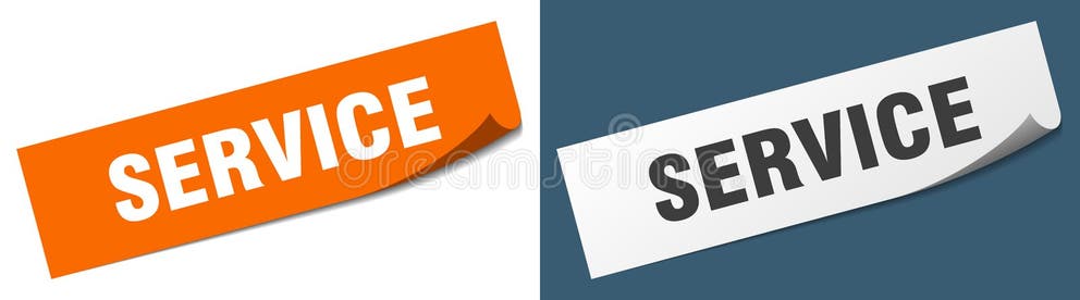 Service Sticker. Service Sign Set Stock Vector - Illustration of ...