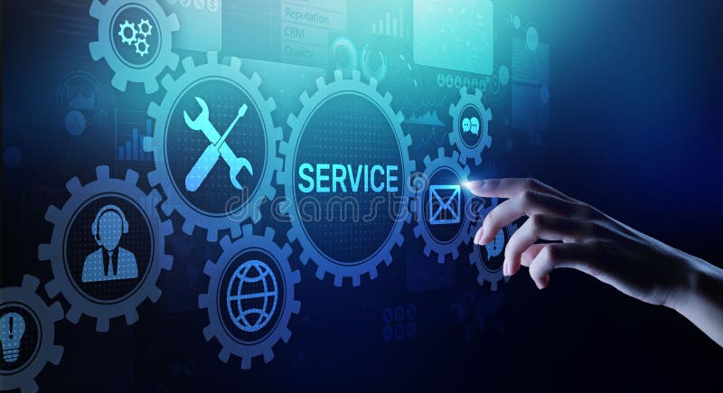 Service Support Customer Help Call Center Business Technology Button on ...