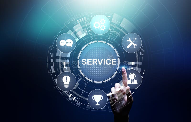 Service Support Customer Help Call Center Business Technology Button on ...