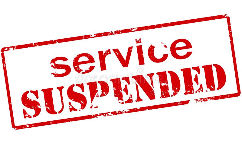 Service Suspended Rubber Stamp Stock Illustration - Illustration of ...