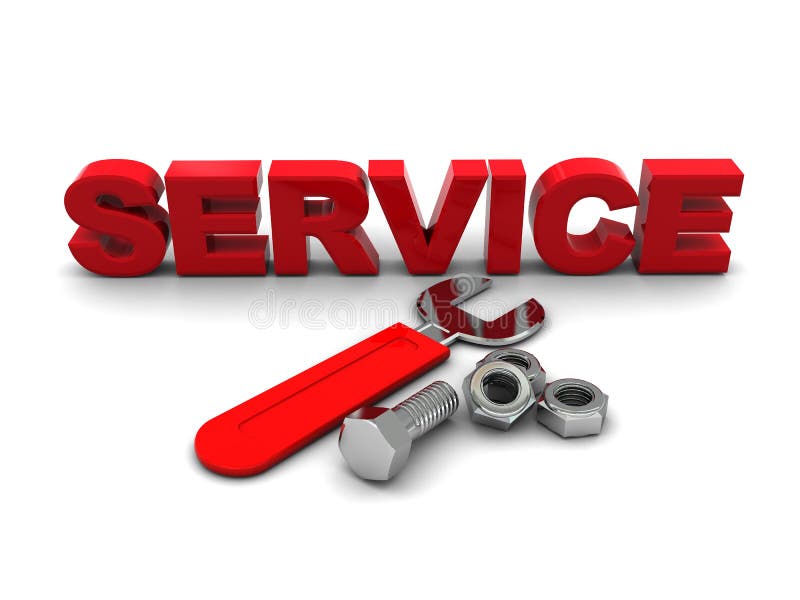 Service symbol stock illustration. Illustration of metal - 9529472