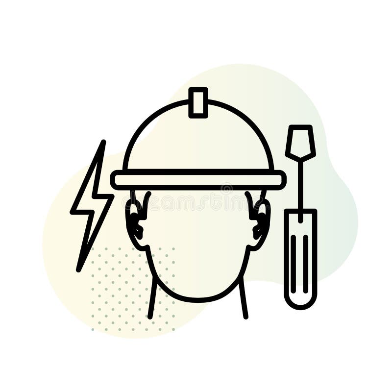 Service Technician Icon stock vector. Illustration of construction ...