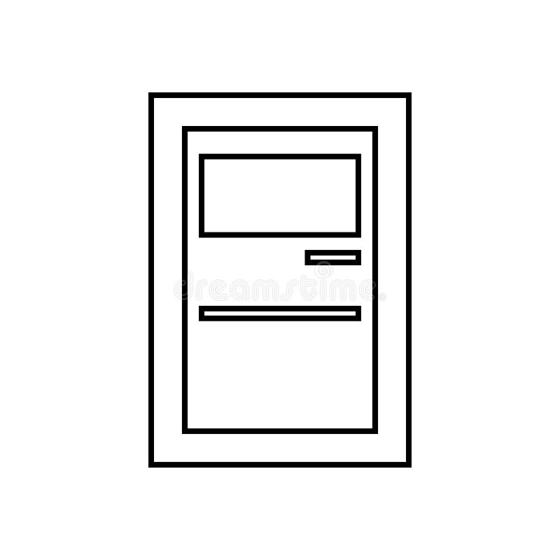 Hand Terminal Black Icon in Circle Outline Stock Vector - Illustration ...