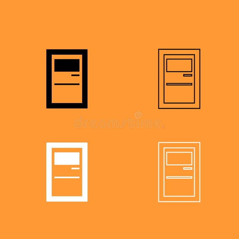 Hand Terminal Black Icon in Circle Outline Stock Vector - Illustration ...