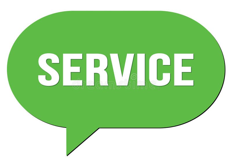 SERVICE Text Written in a Green Speech Bubble Stock Illustration ...