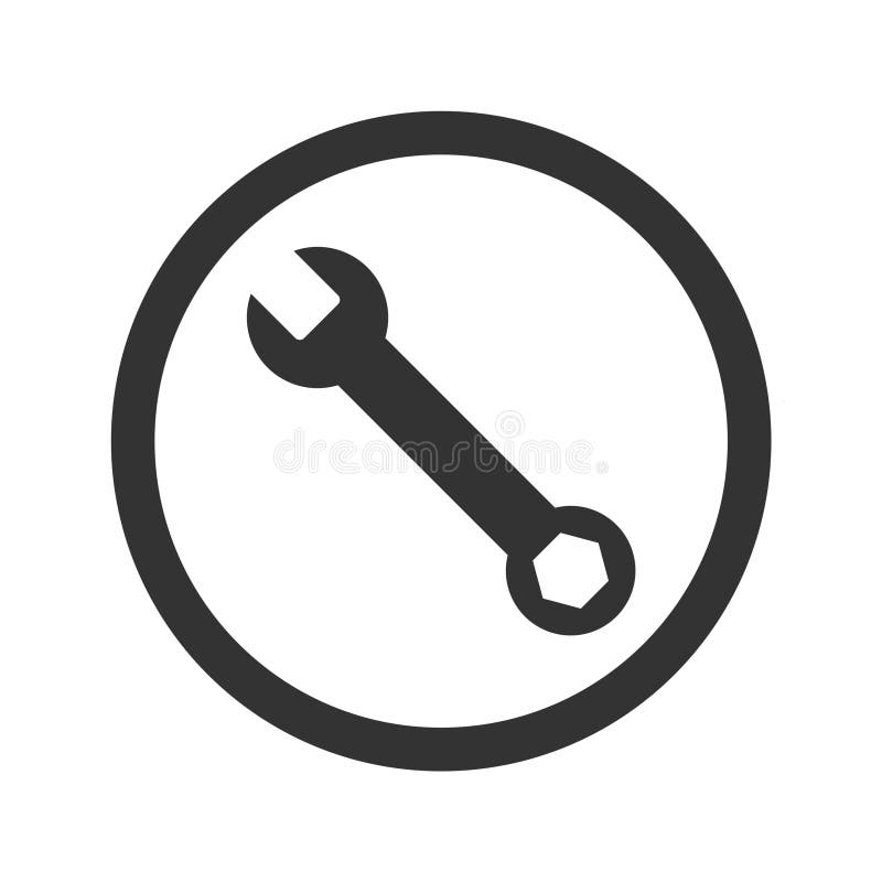 Service Tool Icon, Wrench Icon Stock Vector - Illustration of options ...