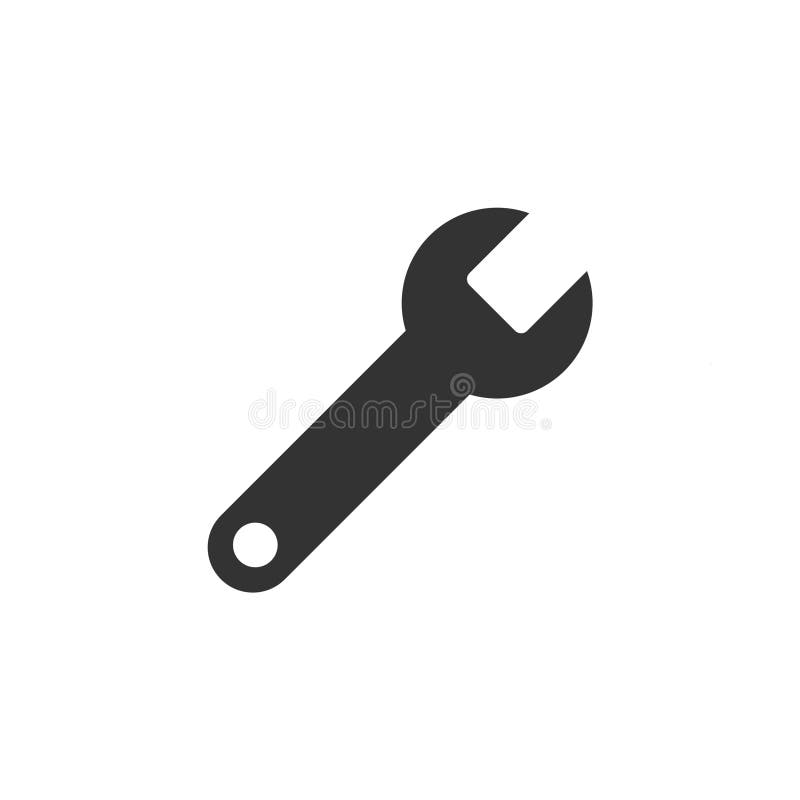 Service Tool Icon, Wrench Icon Stock Vector - Illustration of machinery ...
